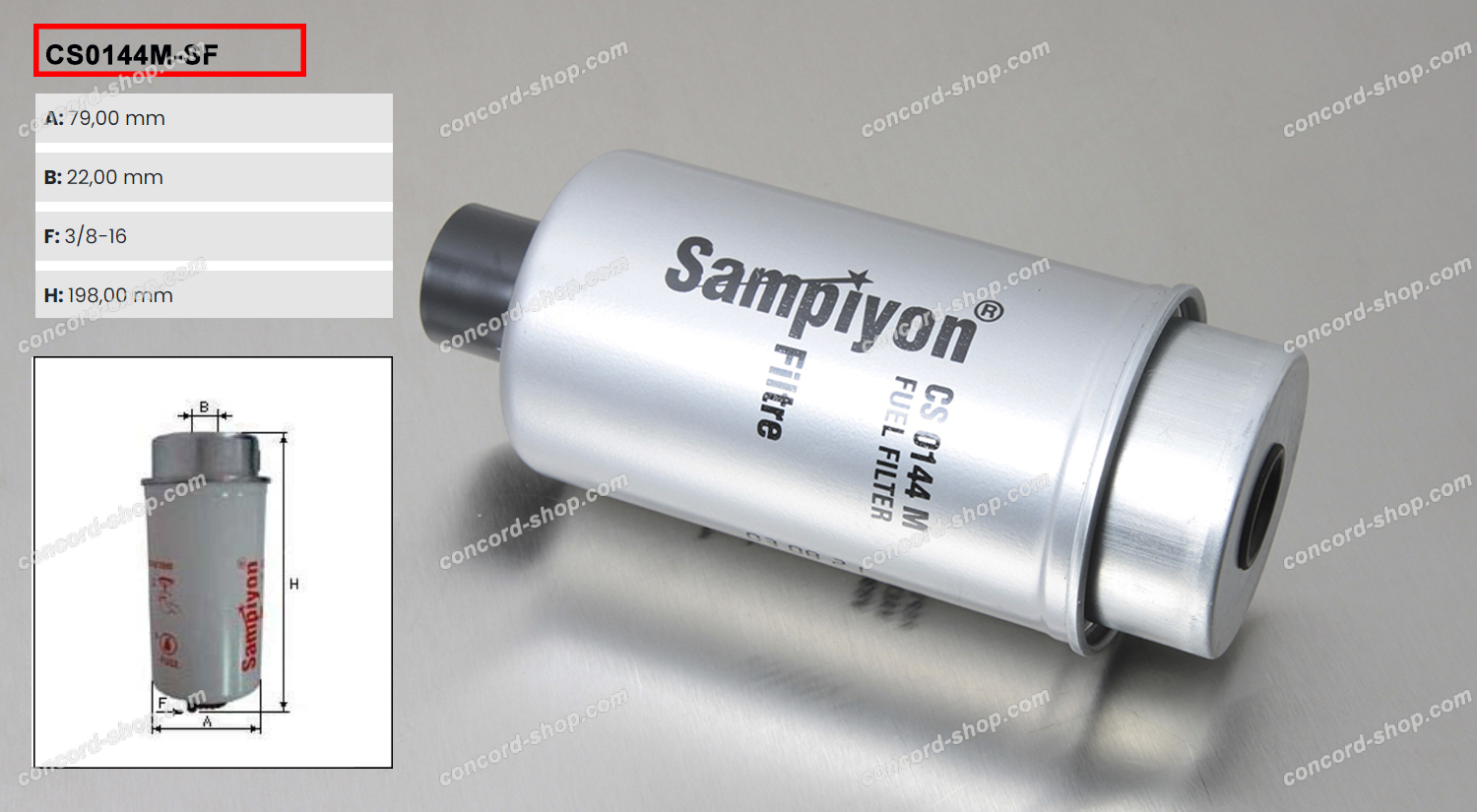 Фільтр паливний двигуна для CASE, FENDT, MASSEY-FERGUSON, NEW HOLLAND ...